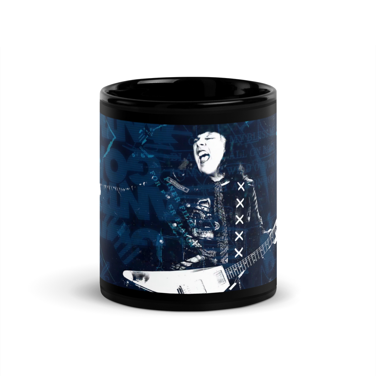 Blame It On Rock & Roll Black Glossy Mug – Anthony Gomes - Official Store